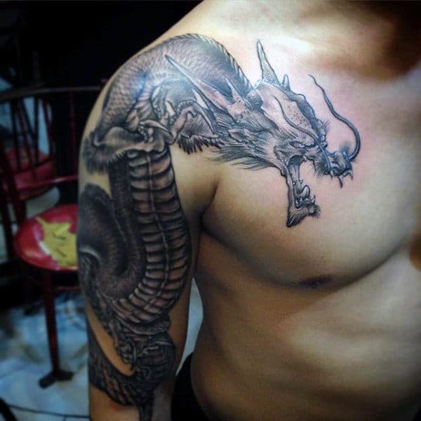 50 Deadly Dragon Tattoos For Men Manly Mythical Monsters