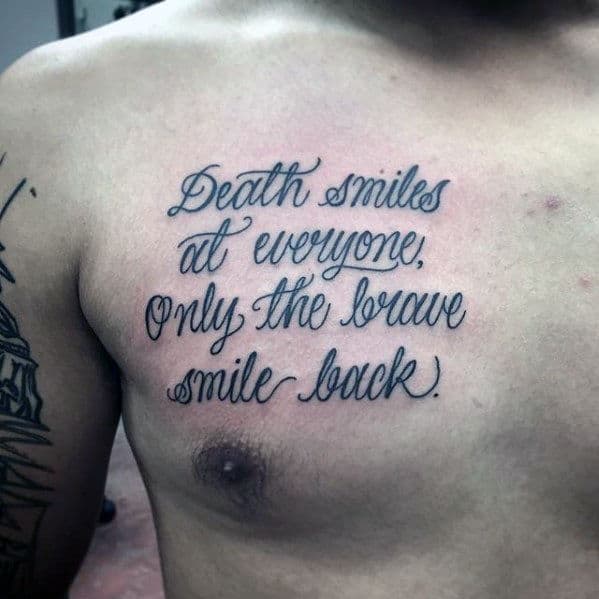 50 Chest Quote Tattoo Designs For Men Phrase Ink Ideas 50 Chest Quote Tattoo Designs For Men Phrase Ink Ideas