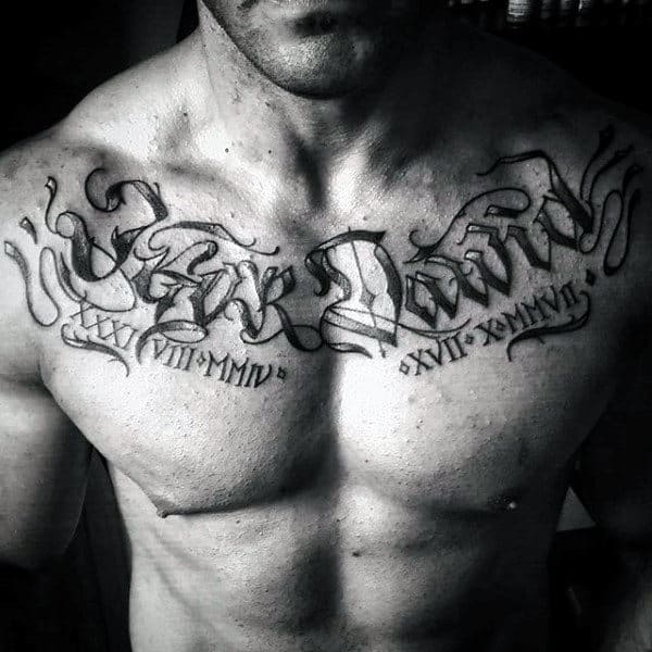 60 Name Tattoos For Men Lettering Design Ideas