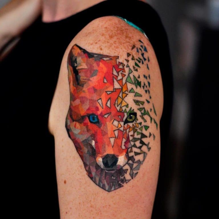 Cool Geometric Fox Tattoo Ideas and Designs