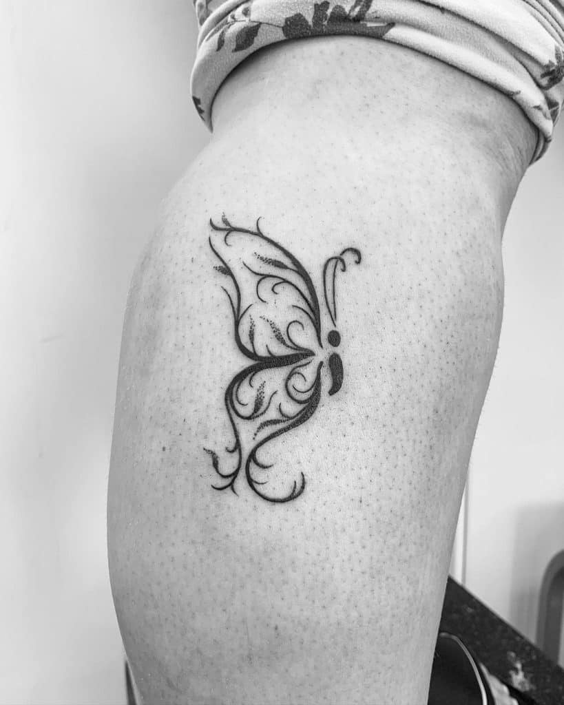 Semicolon Butterfly Tattoo Ideas with Their Meanings