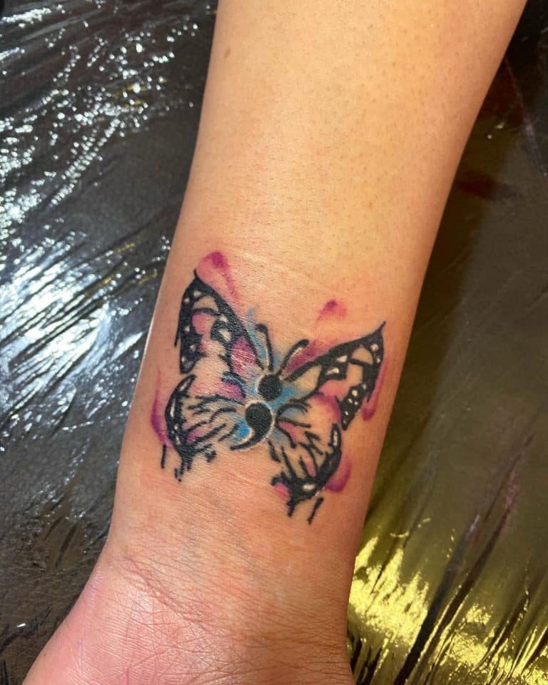 Semicolon Butterfly Tattoo Ideas with Their Meanings