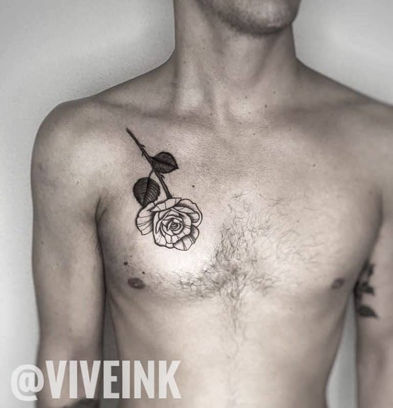 71 Cool Rose With Stem Tattoo Ideas