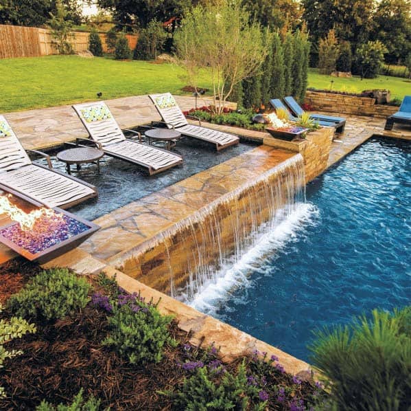 Relaxing And Beautiful Pool Waterfall Ideas Relaxing And Beautiful Pool Waterfall Ideas