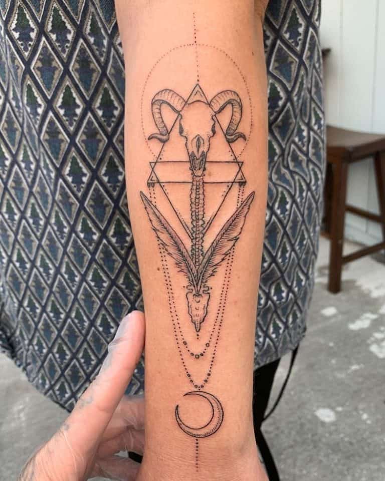 Stunning Ram Skull Tattoo Ideas