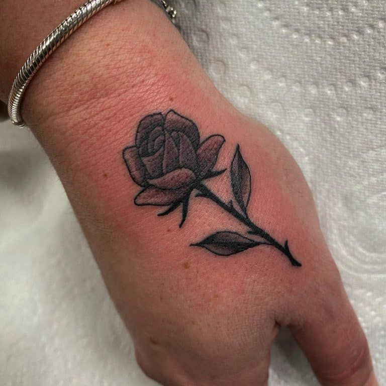 71 Cool Rose With Stem Tattoo Ideas