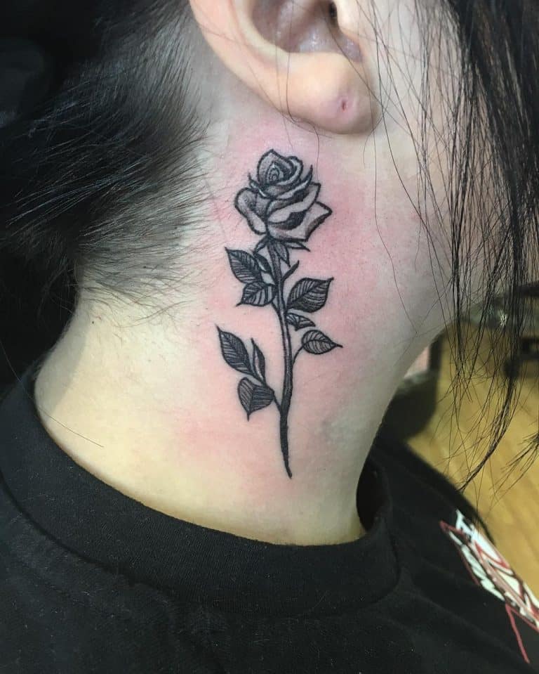 71 Cool Rose With Stem Tattoo Ideas