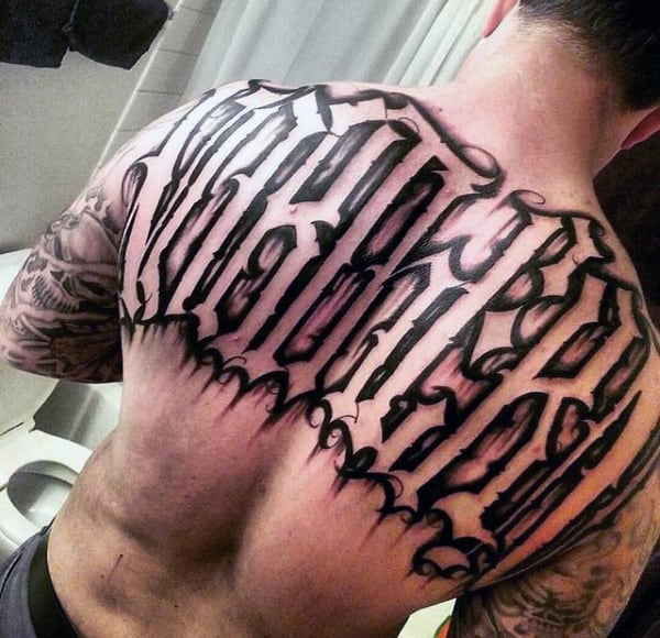 Old English Tattoo Letters Designs