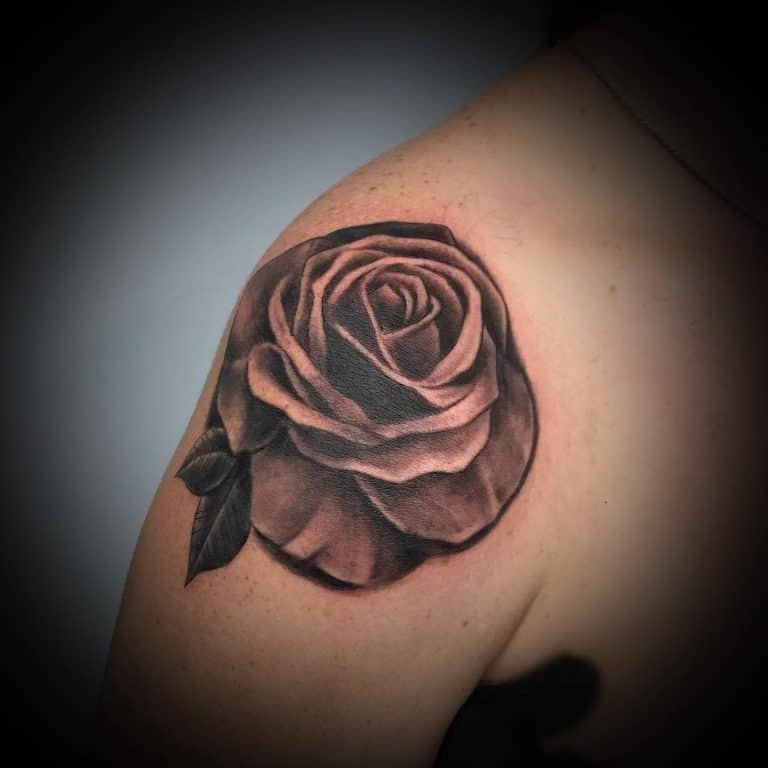 Black and Gray Rose Tattoo Ideas