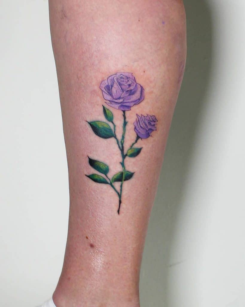 71 Cool Rose With Stem Tattoo Ideas